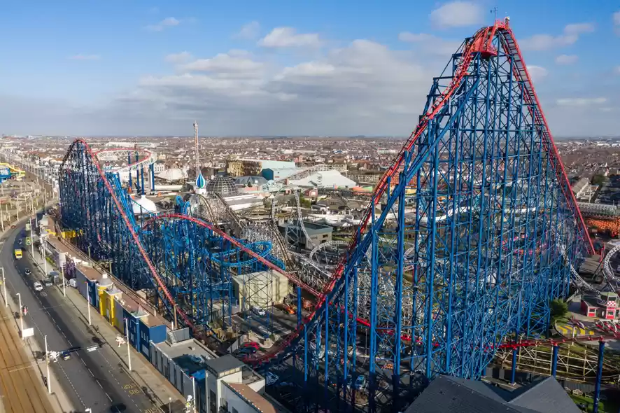blue roller coaster blackpool