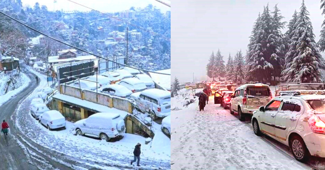 Joy Of Snowfall Adds To Local Woes As Roads Shut Off In Manali Due To ...
