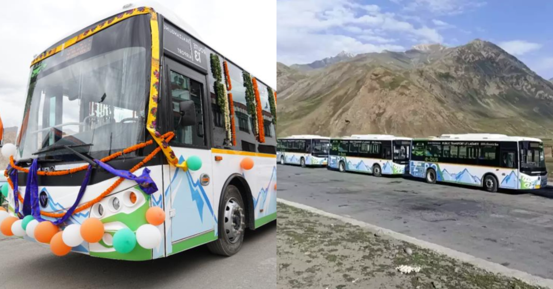 First Batch of E-Buses Hits the Roads in Kargil, Paving the Way for ...